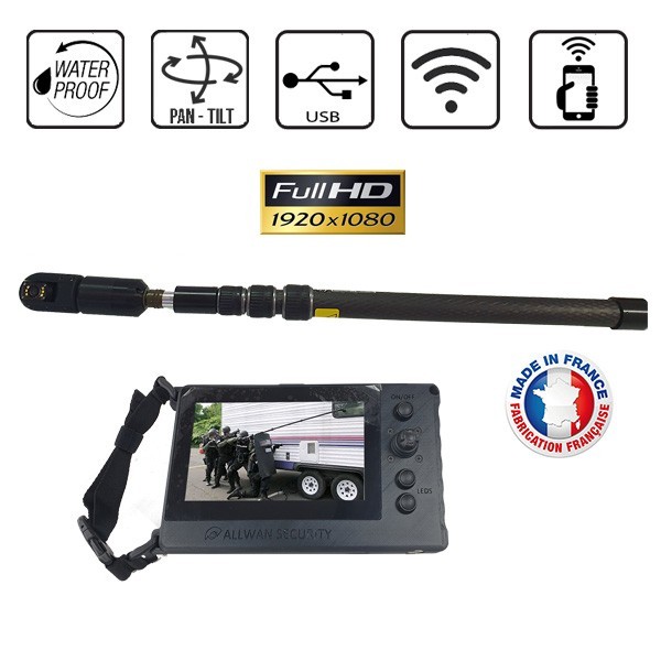 PTZ HD 1080p telescopic inspection camera, covert pole cameras for law ...